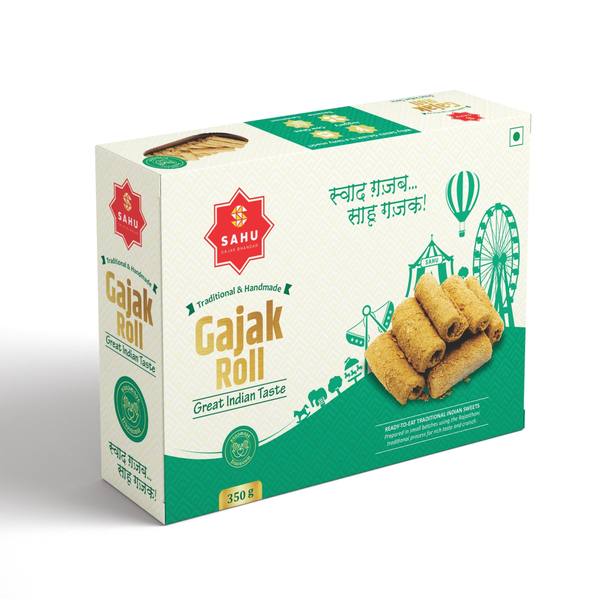 Gajak Roll 350g - Traditional Rajasthani Sesame Sweet | Sahu Gajak